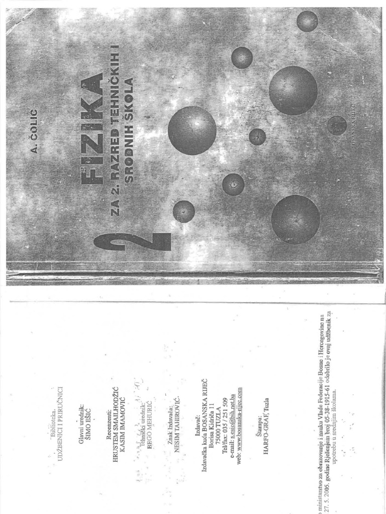 Fizika Za 2 Razred Tehnickihi Srodnih Skola | PDF