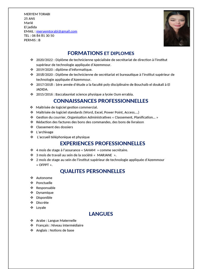 Meryem Torabi New CV | PDF