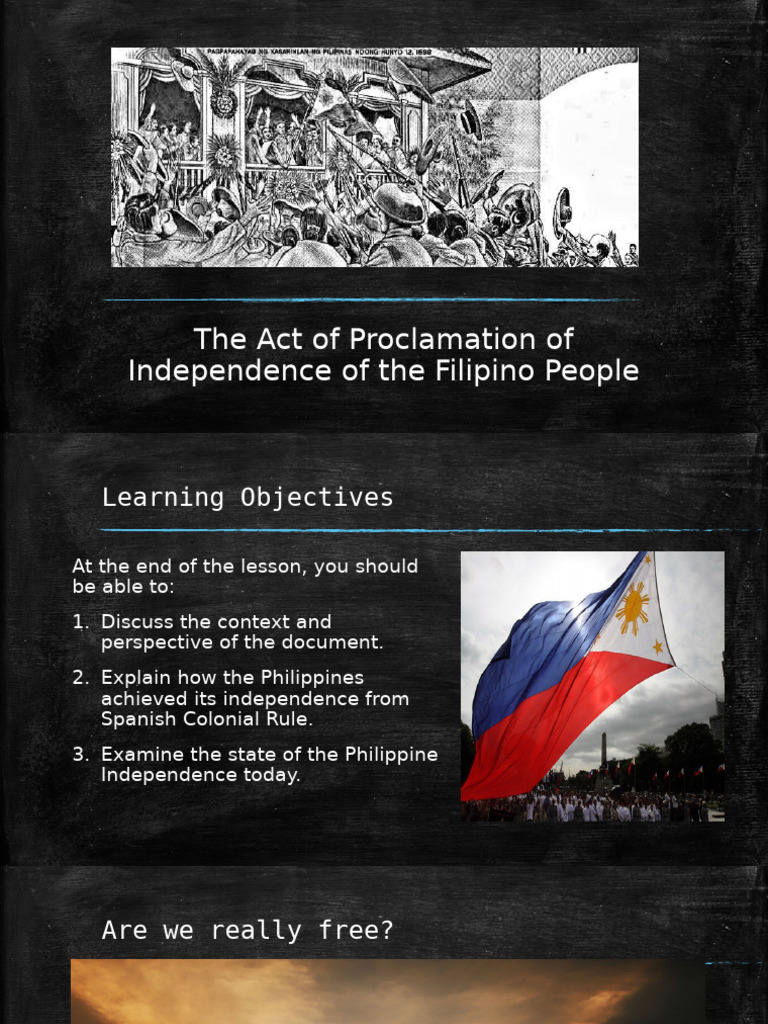 Proclamation of The Philippine Independence | PDF