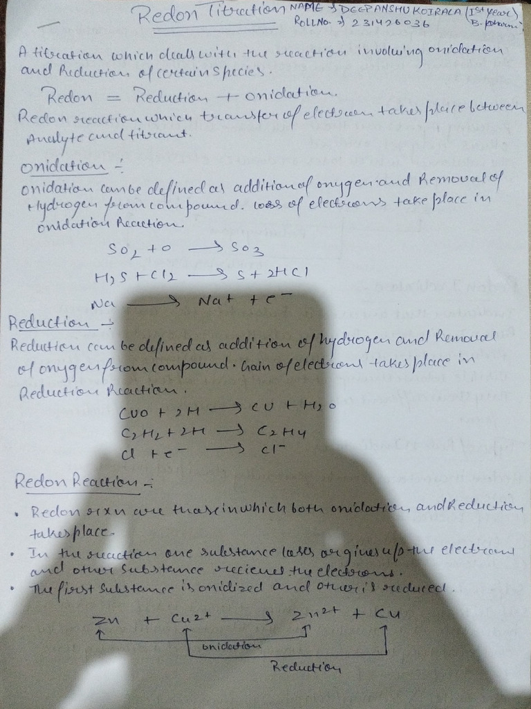 Redox Assignment | PDF