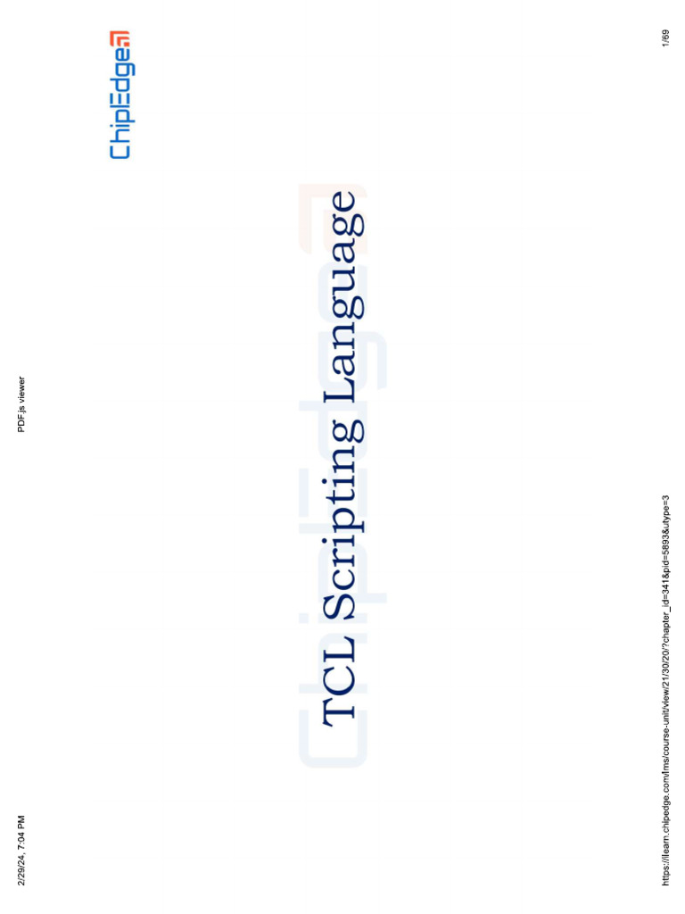 TCL Notes | PDF