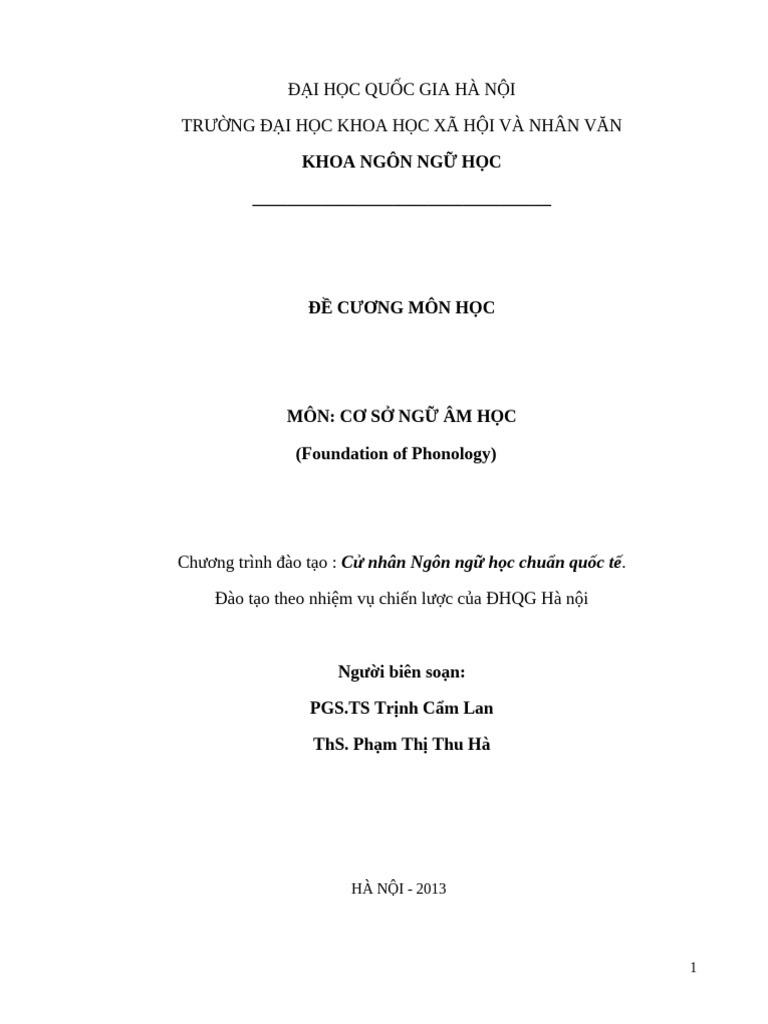 Co So Ngu Am Hoc | PDF | Southeast Asia | Vietnam