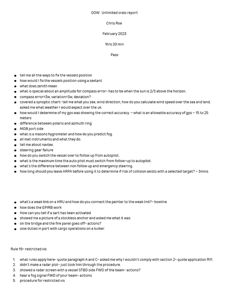 OOW (Unlimited) Oral Report - 2023-02 - Roe - PASS - Docx - 20240817 ...