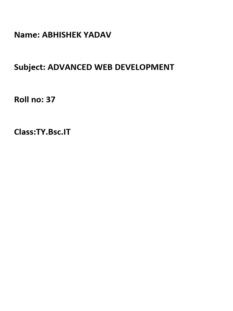 Abhi Yadav Awd Final | PDF