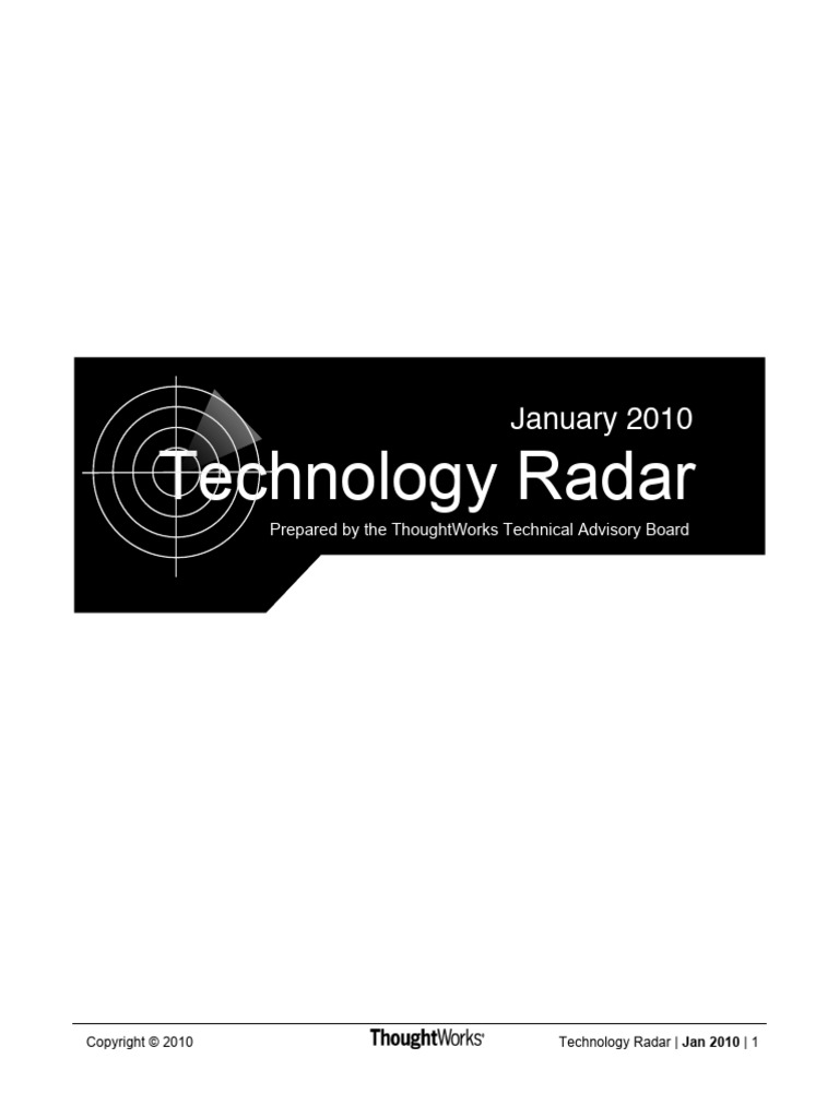 TR Technology Radar Vol 1 en | PDF