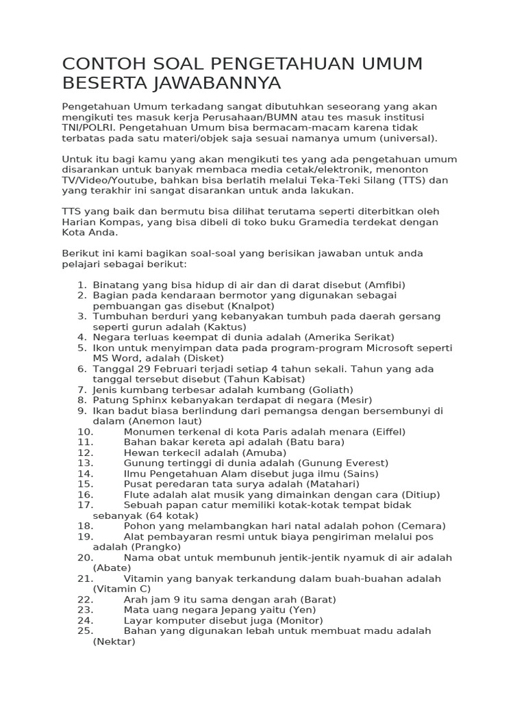 Kumpulan Soal PU | PDF