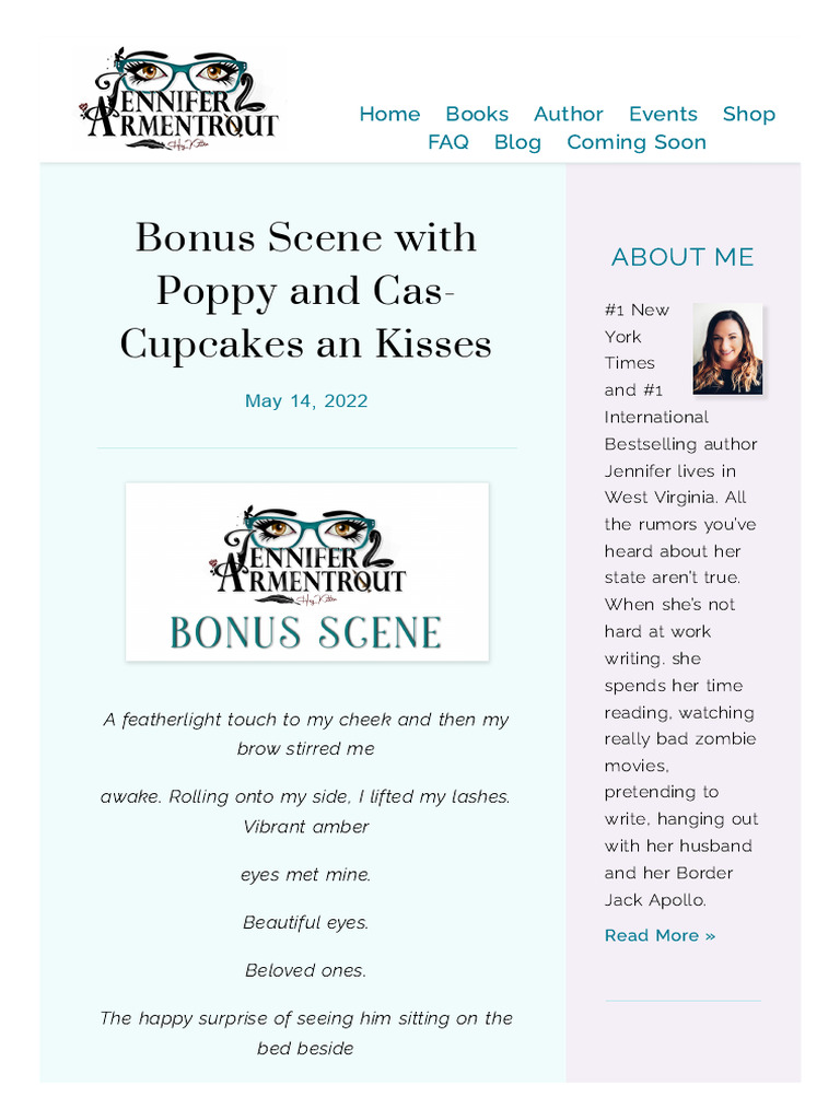 Bonus Scene With Poppy and Cas - Cupcakes An Kisses - Jennifer L ...