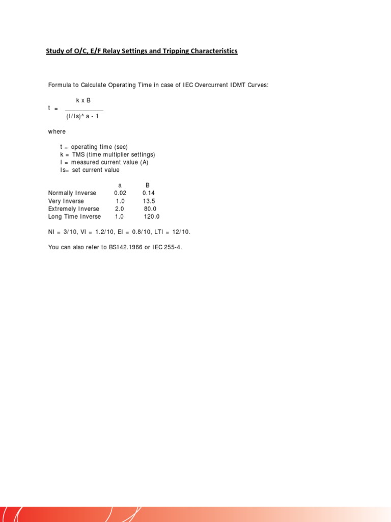 Understanding Phase Overcurrent Protection Settings: IEC Curves, ANSI ...