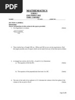 Form 1 Mathematics Notes | PDF | Area | Fraction (Mathematics)