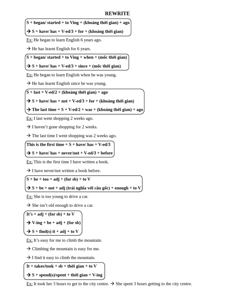 REWRITING STRUCTURES IN USE (by PNN) | PDF