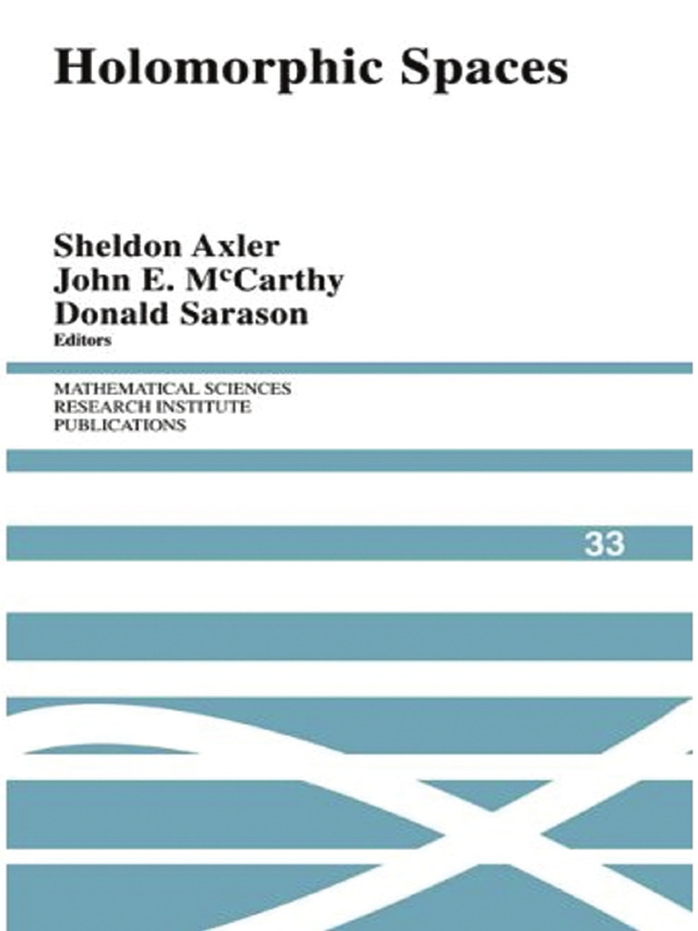 (Mathematical Sciences Research Institute Publications) Sheldon Axler ...