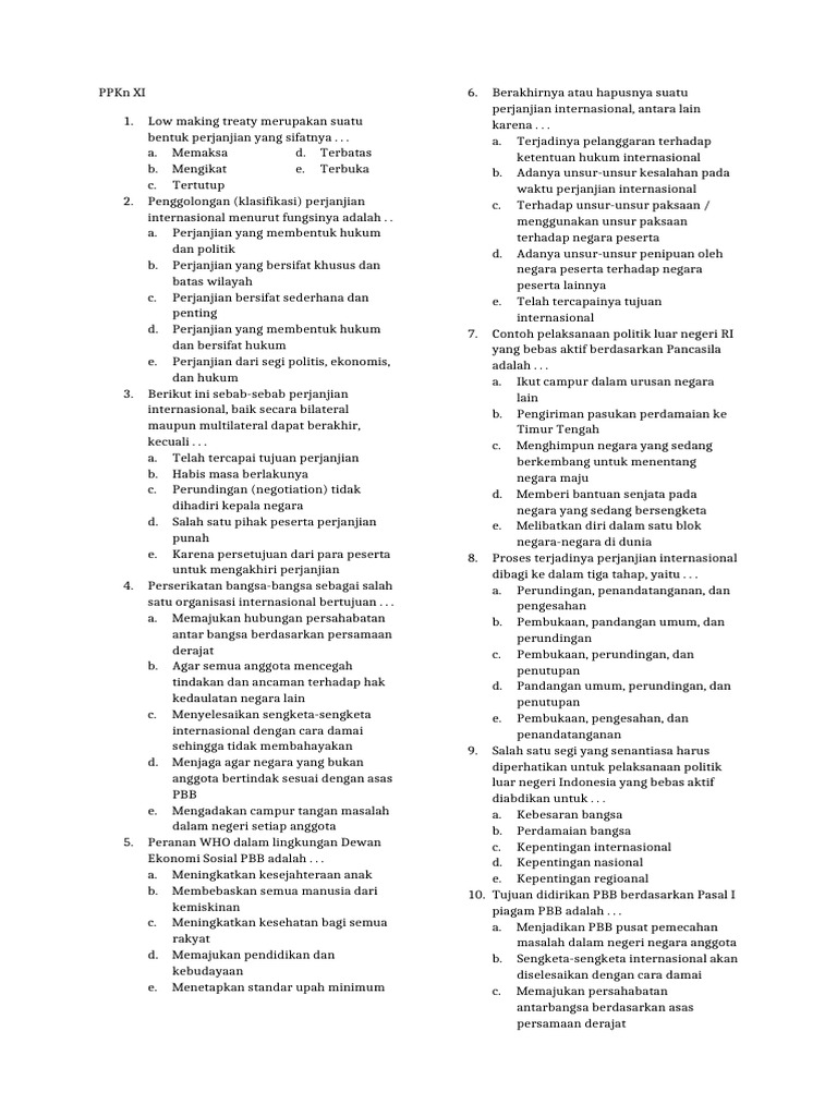 PKN X Dan XI Sem 2 | PDF
