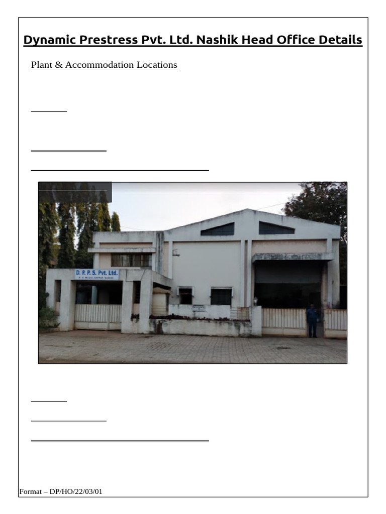 DP Nashik HO Location-Training | PDF