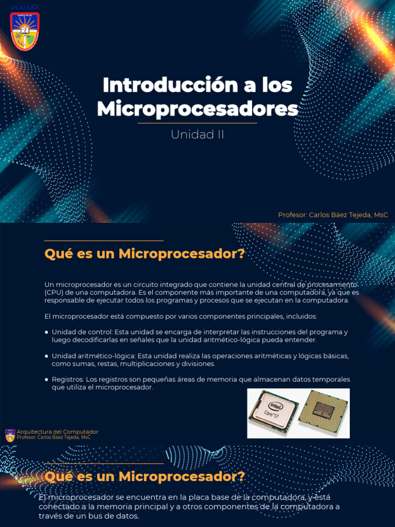 Unidad 2 - Introducción A Los Micro Procesadores | PDF
