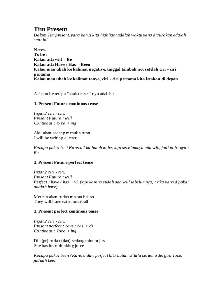 Tenses Gabungan | PDF