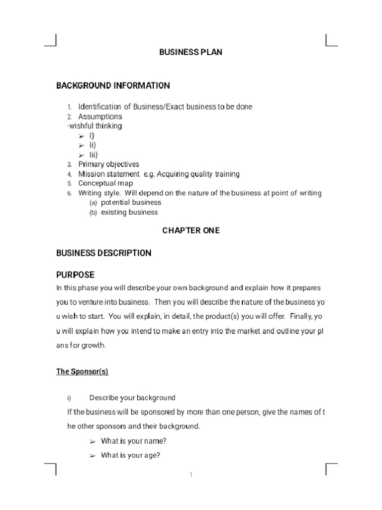 BUSINESS PLAN NOTES_Phoenix | PDF