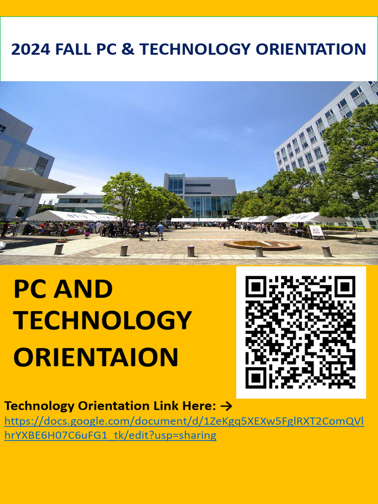 2024 FALL - QR Code - PC& Technology Orientation | PDF