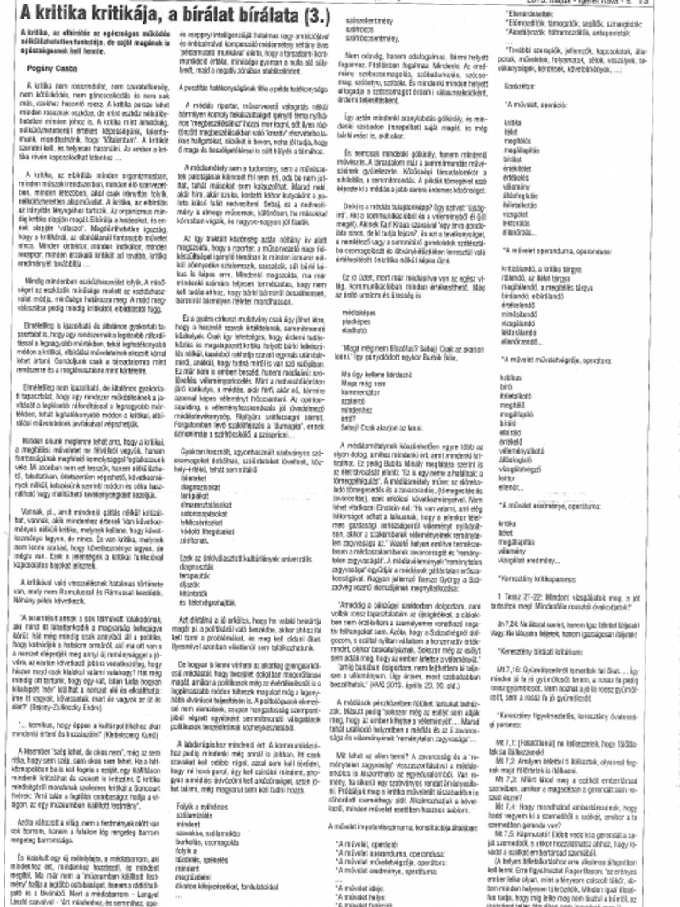 Kritika kritikája, a bírálat bírálata 3. | PDF