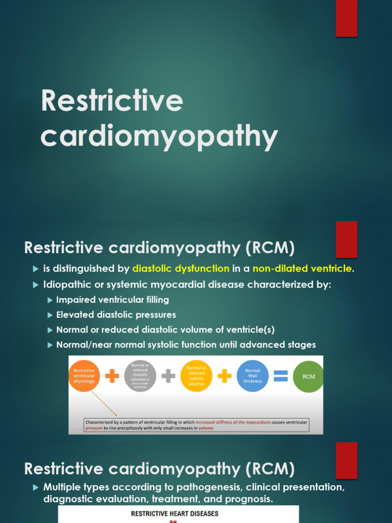 Restrictive Cardiomyopathy | PDF