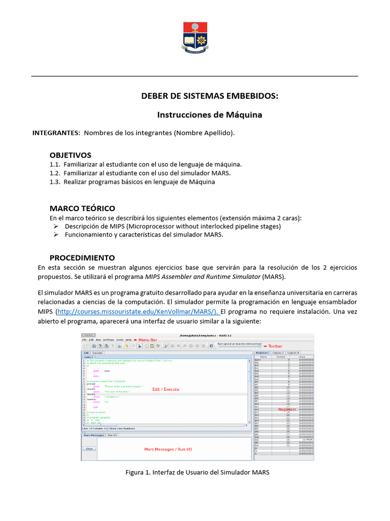 Deber Instrucciones | PDF