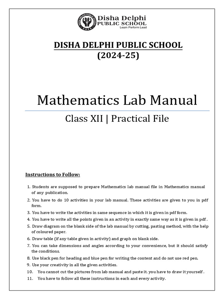 Maths Lab Manual | PDF | Mathematics | Area