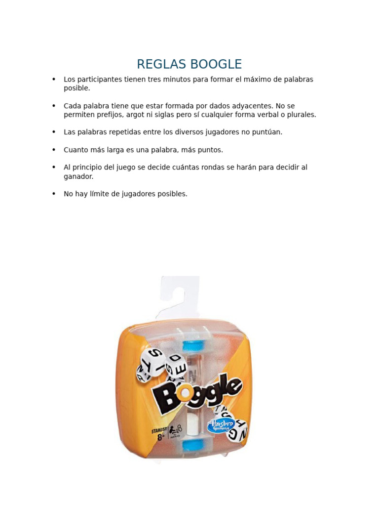 Reglas Boogle | PDF
