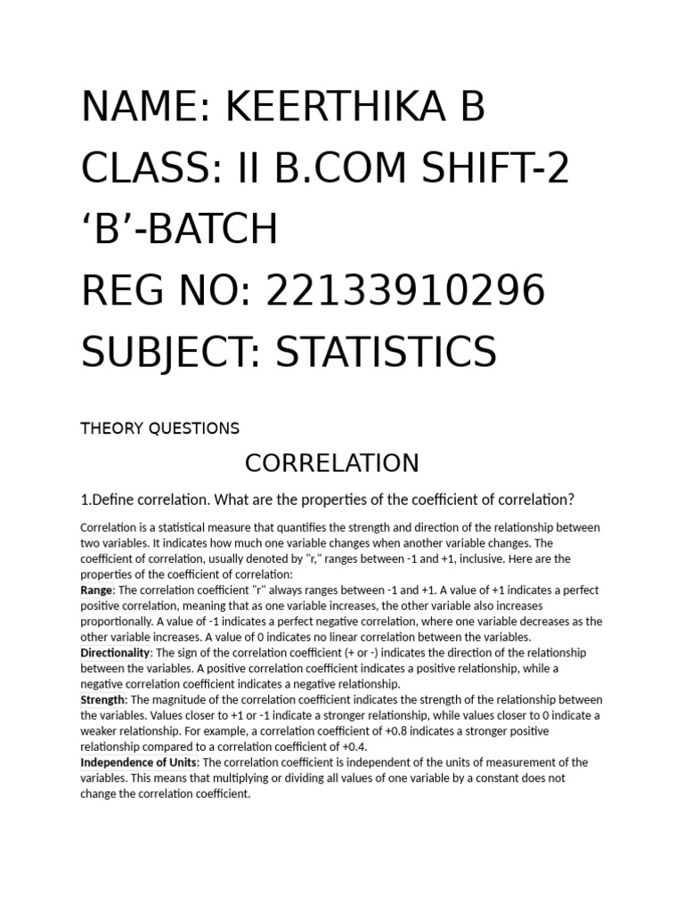 STATISTICS Documentary | PDF | Coefficient Of Variation | Dependent And ...