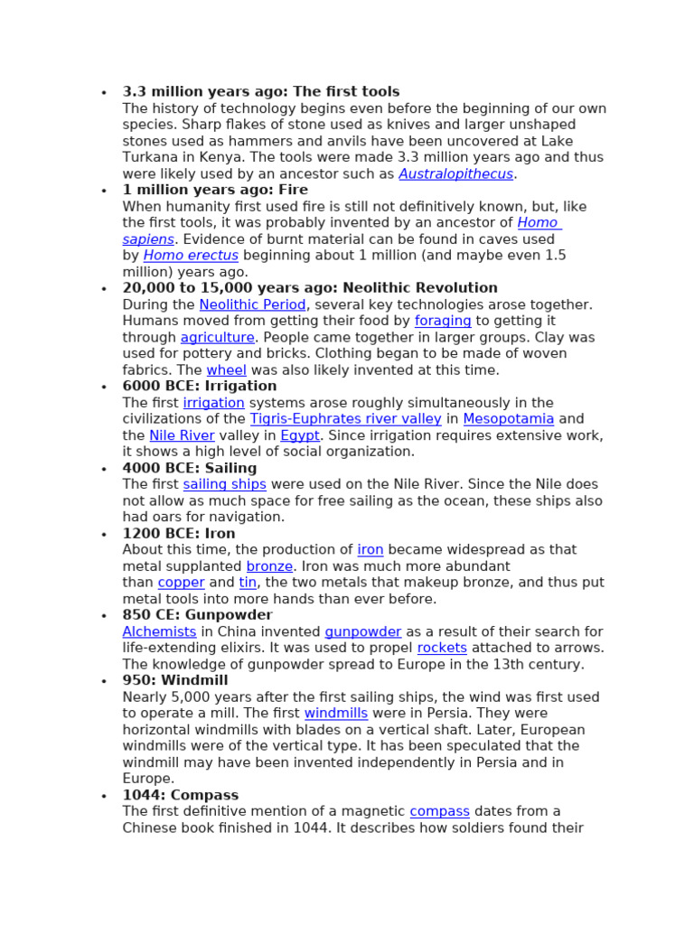 Timeline Development of Gadgets and Their Effect On Society | PDF