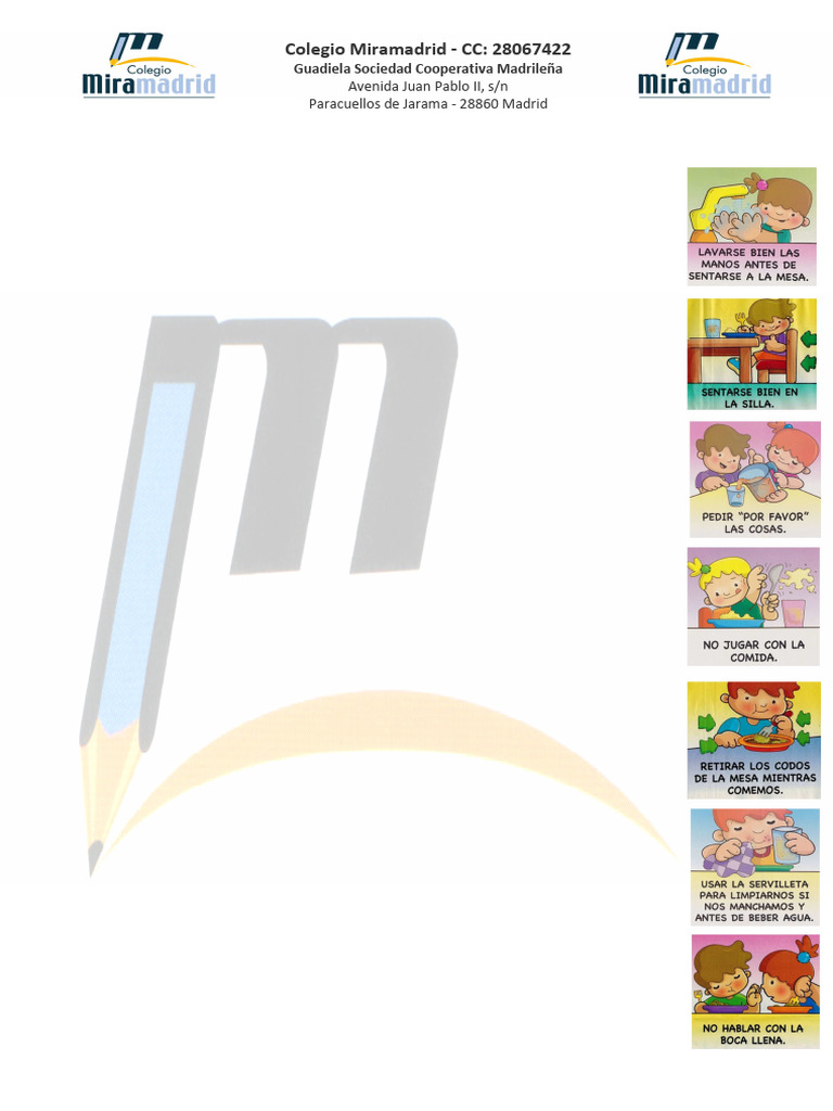 Guía de Los Buenos Modales en La Mesa para Los Niños | PDF