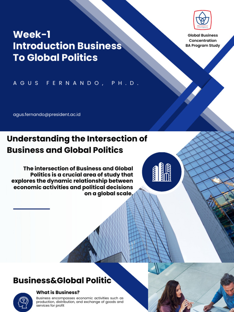 Week 1 - Introduction Business To Global Politic | PDF