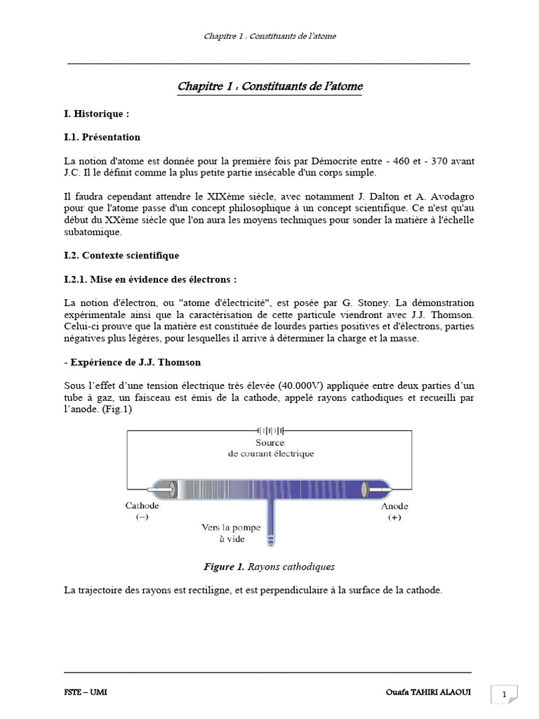 Polycopié Chapitre 1 | PDF