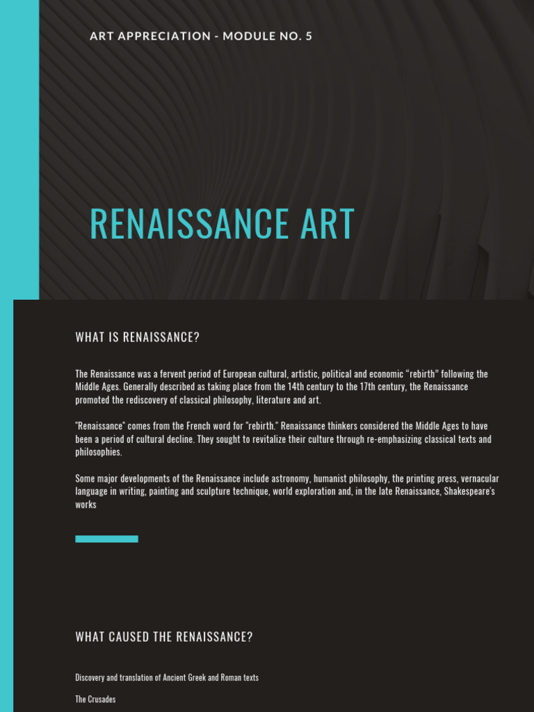 Module 5 - Renaissance Art | PDF