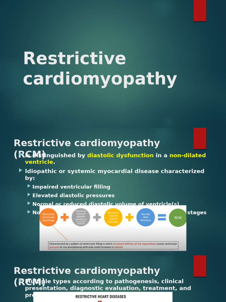 Restrictive Cardiomyopathy | PDF