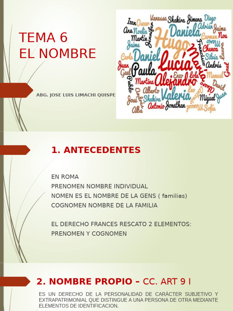 Tema 6 Nombre | PDF | Derecho