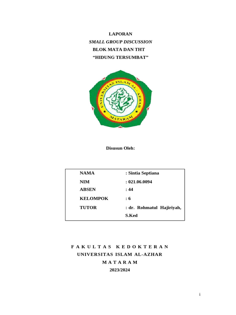 Laporan SGD LBM 4 - Sintia | PDF