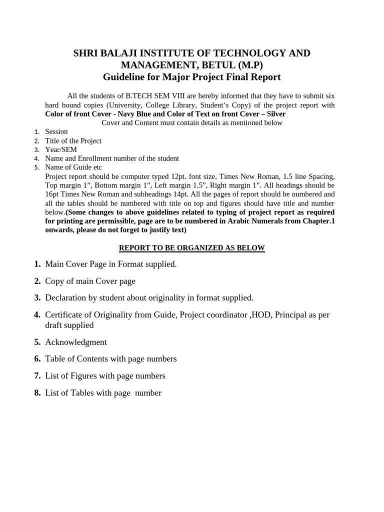 CSE Project Guidelines 2024 | PDF