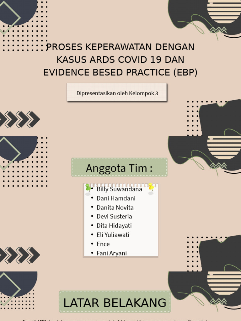 Proses Keperawatan Dengan Kasus Ards Covid 19 Dan Evidence Besed Practice (Ebp) | PDF