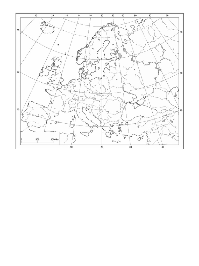 Geographical map of europe contour | PDF