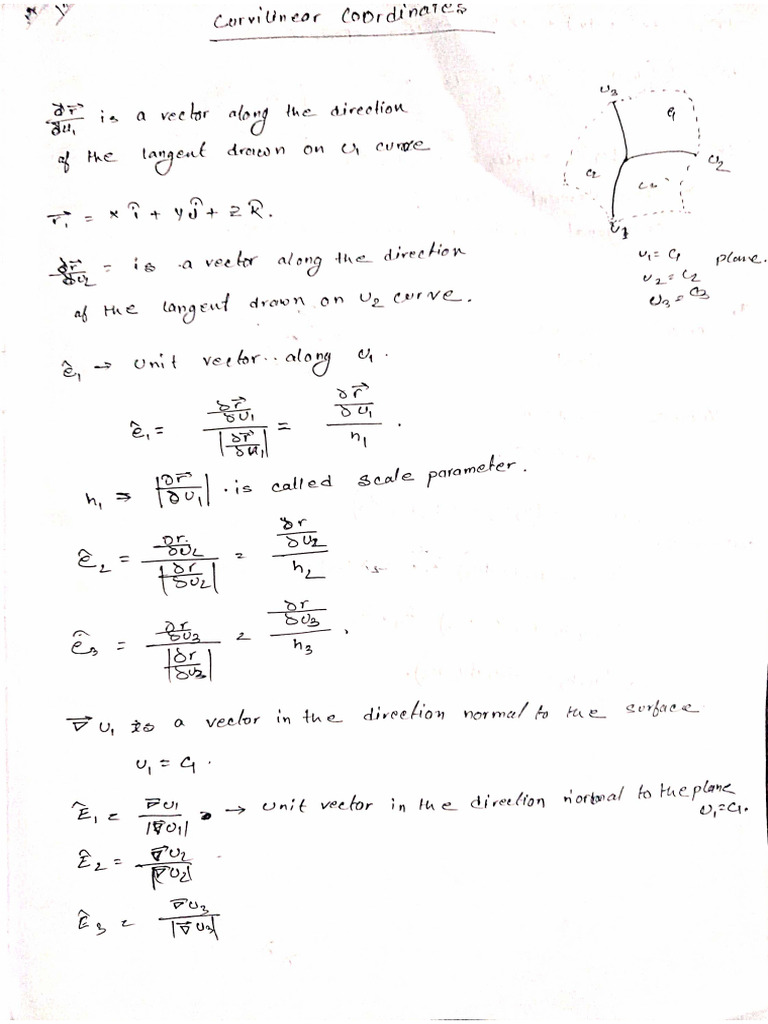 Curvilinear Coordination - Physics | PDF