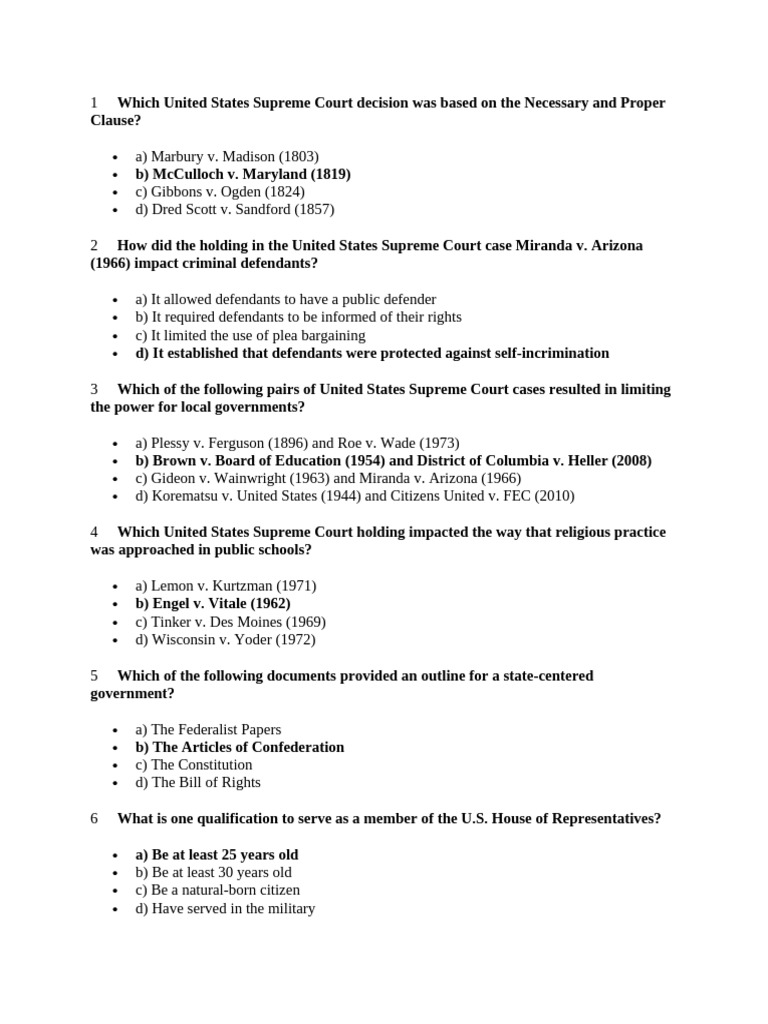 Civic Literacy 100 Q Study Guide | PDF