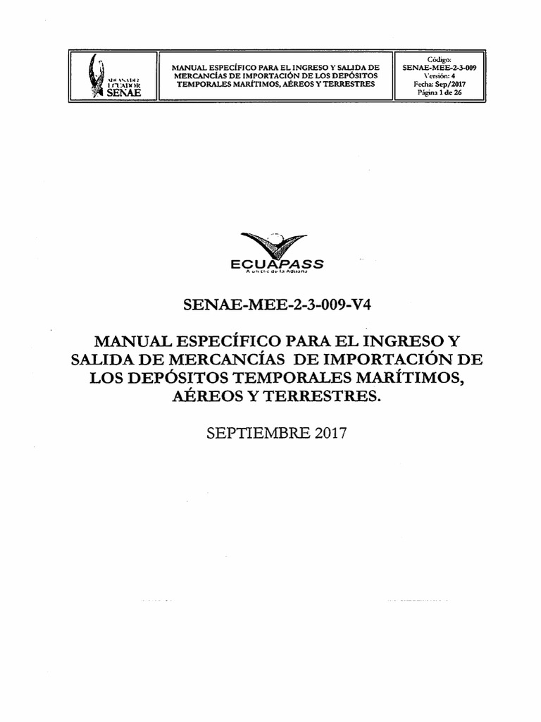 Senae-Mee-2-3-009-V4 Depositos Temporales | PDF