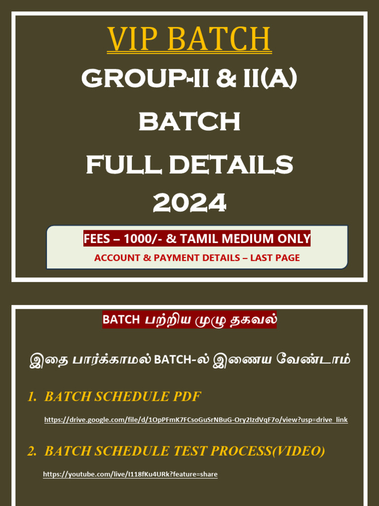 Group-2 Batch Details | PDF