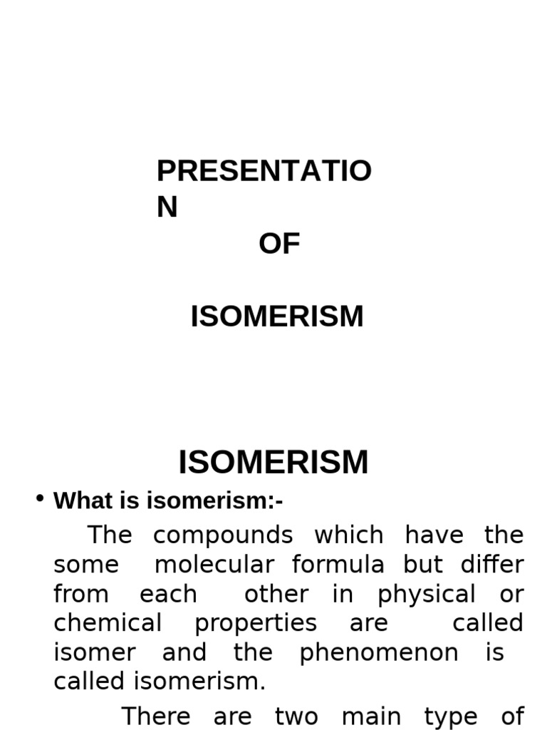 Isomerism | PDF