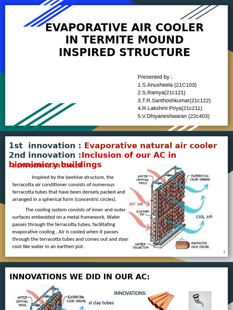 Evaporative Air Cooler in Termite Inspired Structure | PDF