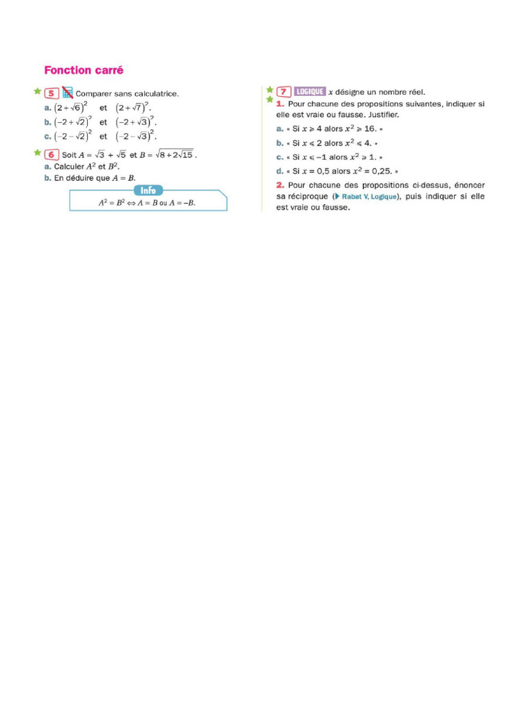 Chapitre1 Fonctions Polynome 2-Exos1.1 5 | PDF