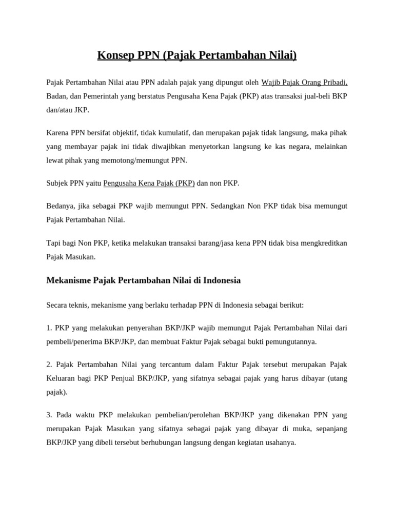Konsep PPN | PDF