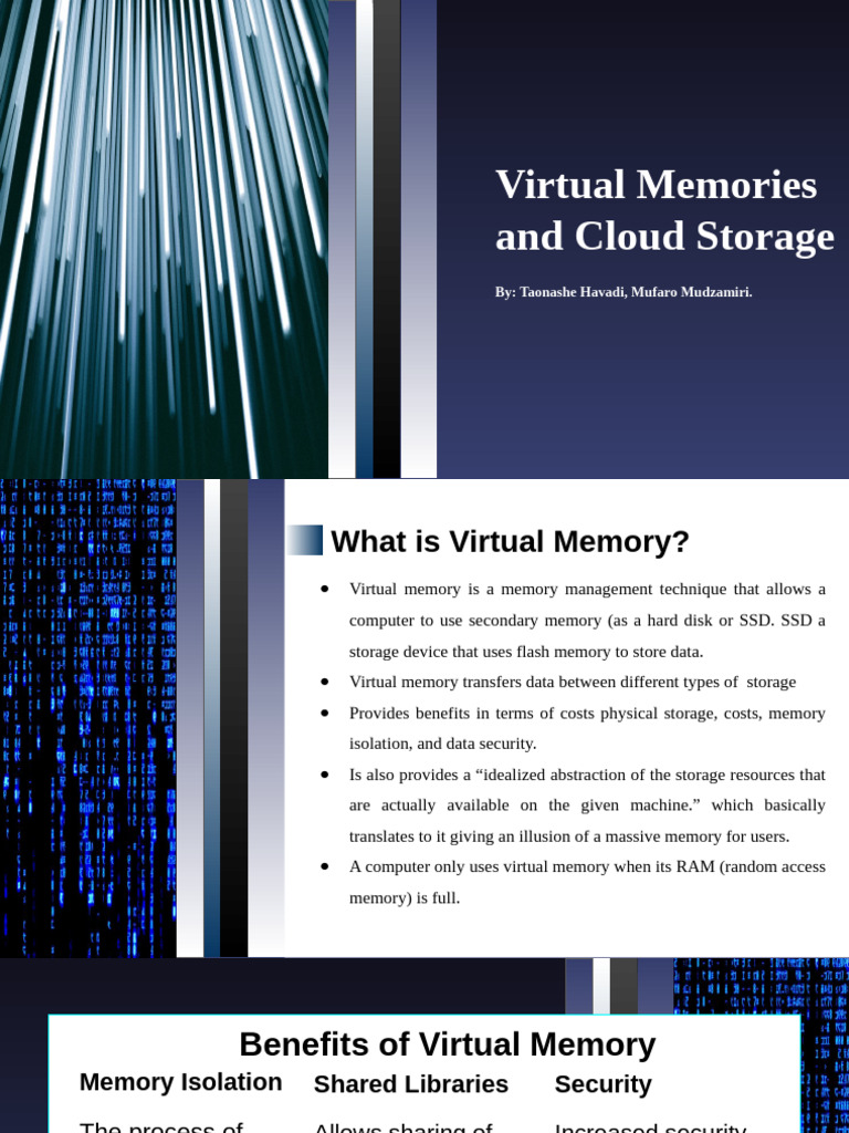 Virtual Memories and Cloud Storage | PDF