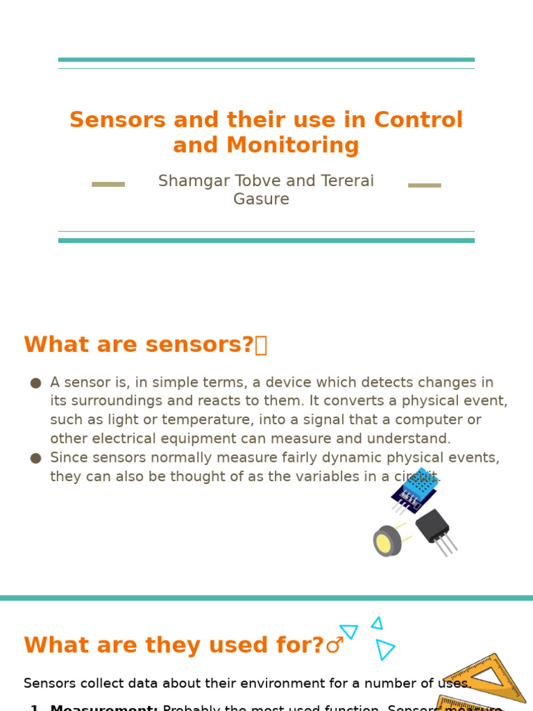 Sensors and Their Use in Control and Monitoring | PDF