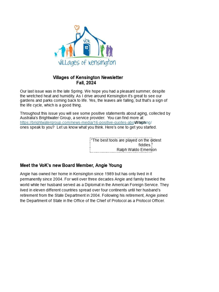 VoK Fall 2024 Newsletter Final | PDF