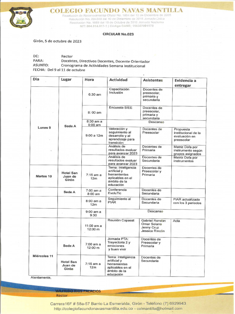 Circular No. 023 | PDF